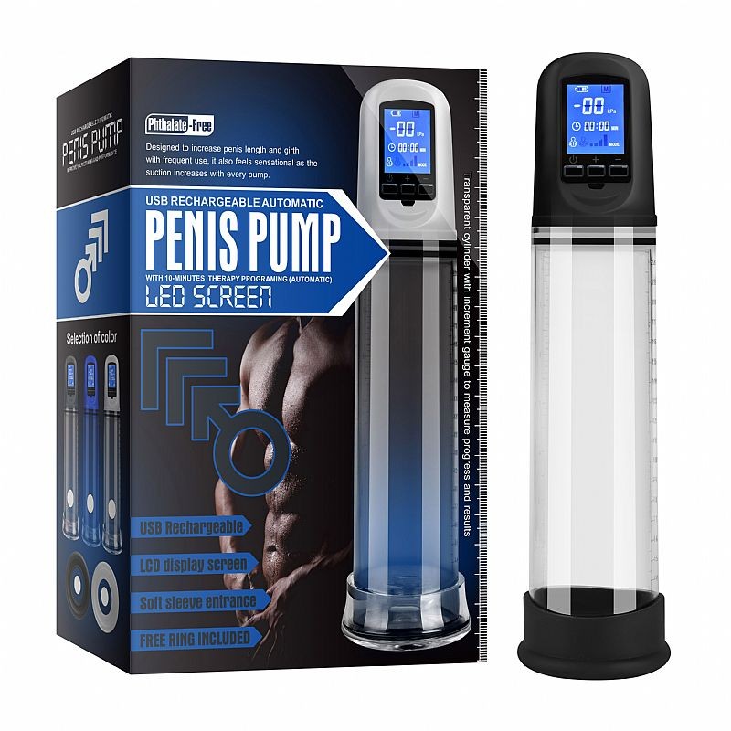 Bomba Peniana Elétrica Recarregável Phthalate Pênis Pump Hot Pepper